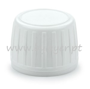 Tampa de rosca inviolável 28/410 branco raiado largo com liner | By ...